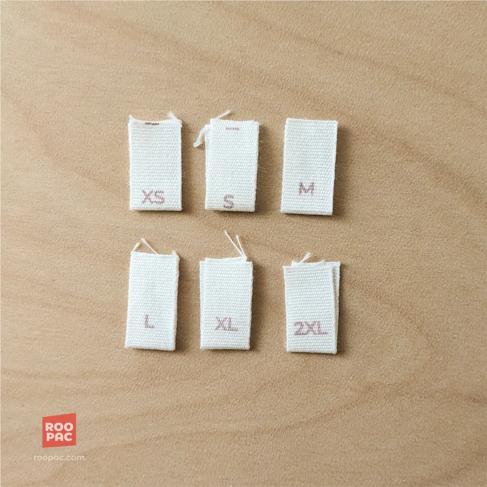 Custom Size Labels for Clothing | Buy Online | Roopac