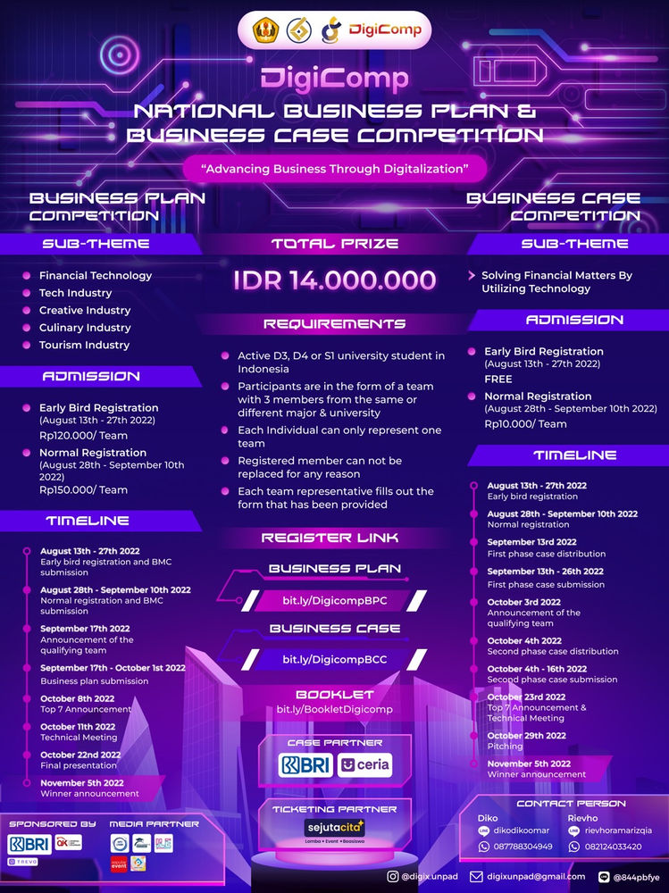 Digicomp 2022: Business Plan Competition & Business Case Competition ...
