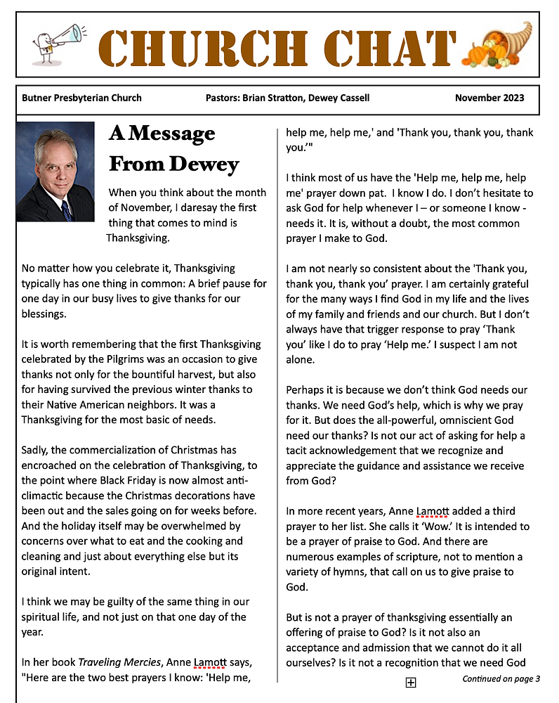 Church Chat - November 2023