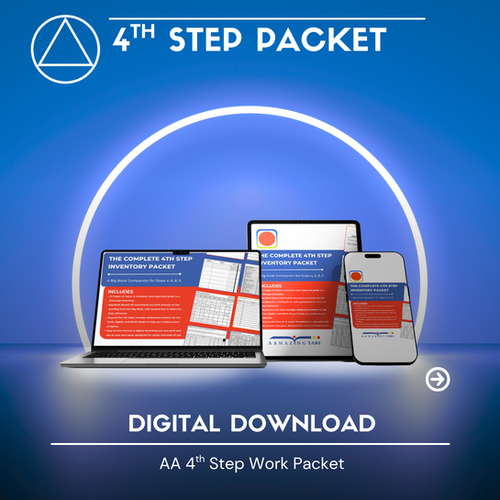 AA 4th Step Inventory Packet | Big Book Companion for Steps 4, 6 & 8