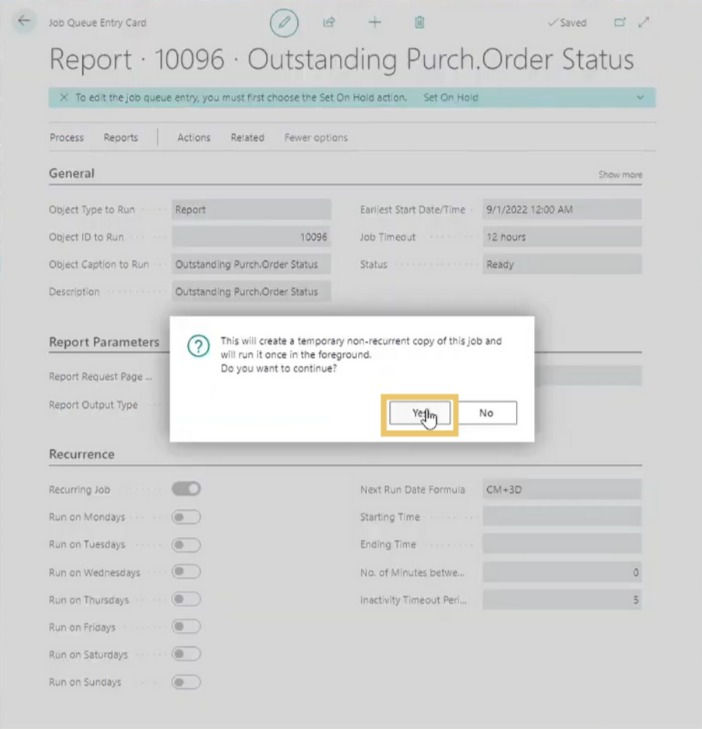 How to Schedule Reports in D365 Business Central