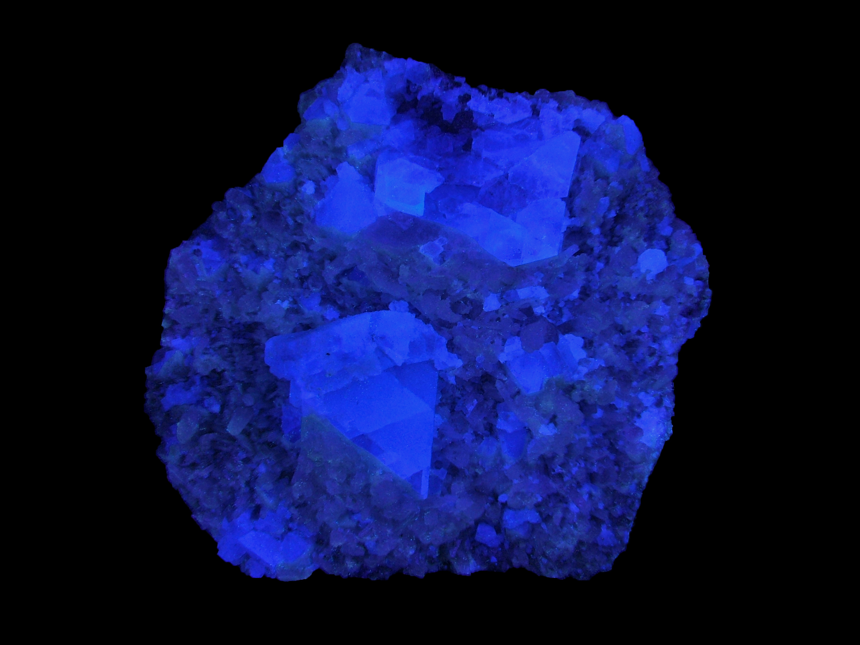 Deep Blue Fluorescent Fluorite, William Wise Mine, Westmoreland, New ...