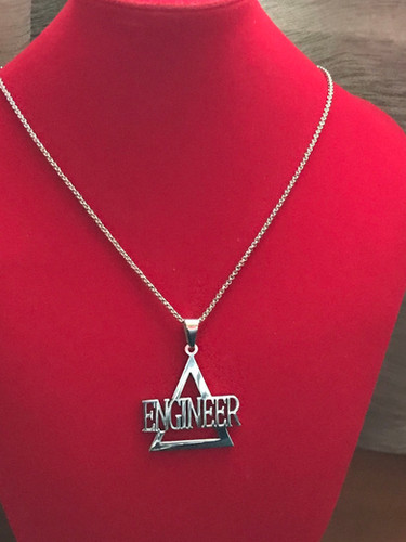 Delta Engineer Silver Stainless Steel! Pendant-Necklace | Living Greek