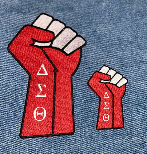Fist Up DST Power Embroidered Patches | Living Greek