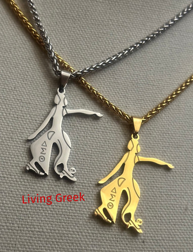 Delta Fortitude Stainless Steel Pendant | Living Greek
