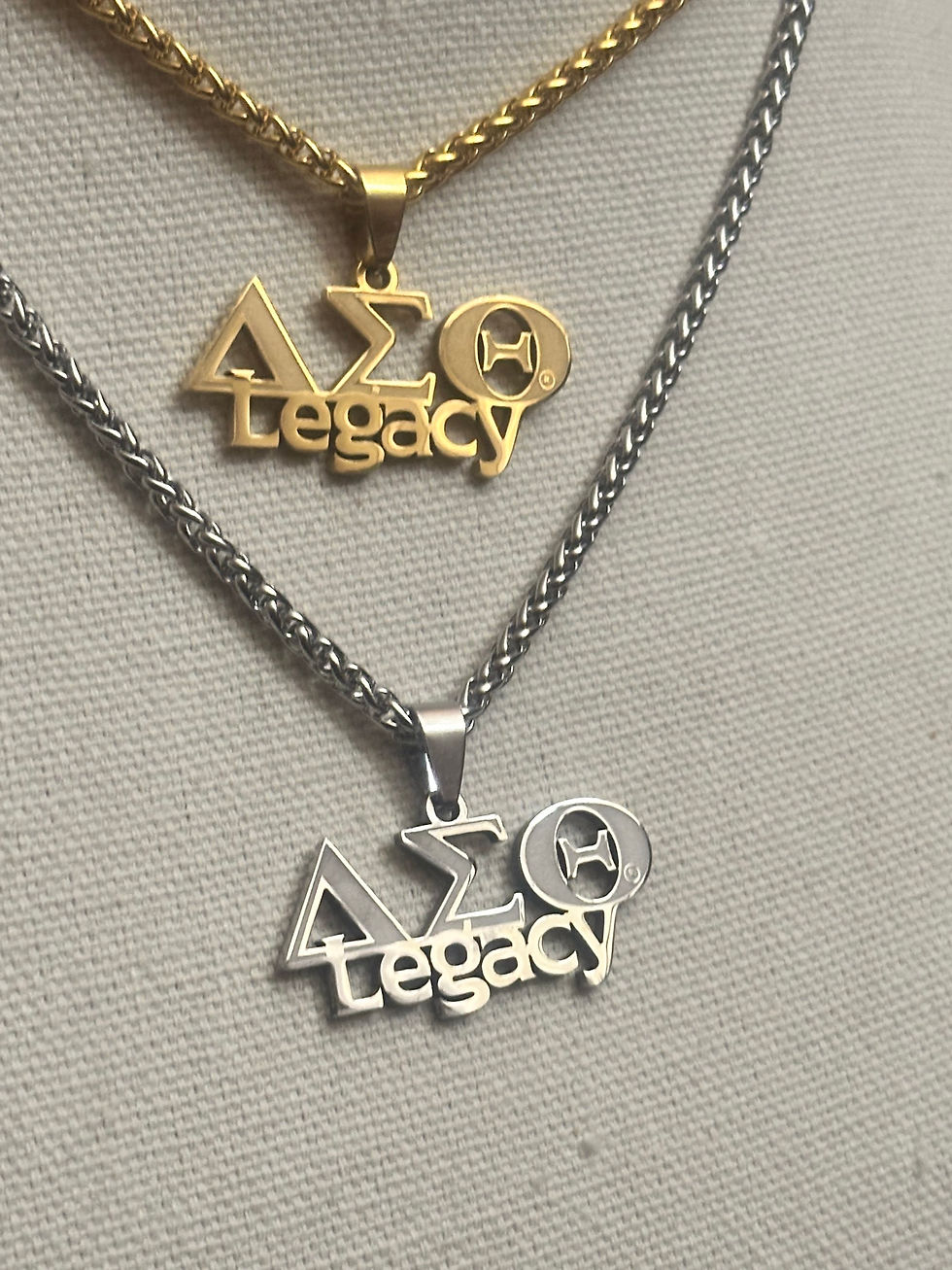 Delta Legacy Stainless Steel Necklace Set | Living Greek