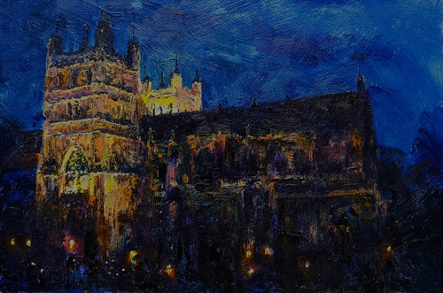 WATCHNIGHT EXETER Oil Painting | John Donaldson Art
