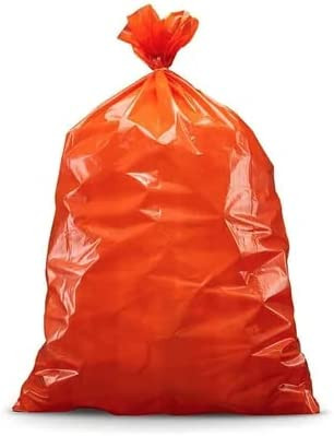 Orange Heavy Duty Contractor Trash Bags, 4Mil, Value Pack 100 Count ...