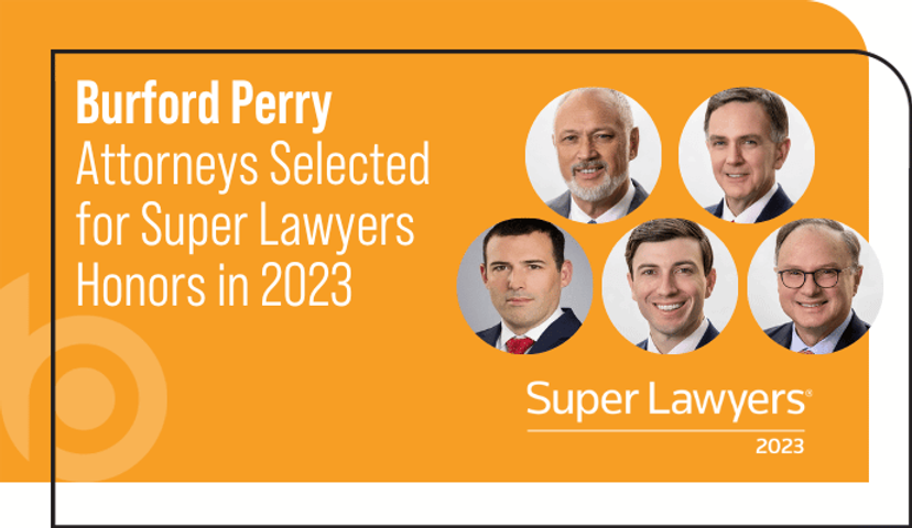 Super Lawyers Selects Five Burford Perry Attorneys for 2023 Honors