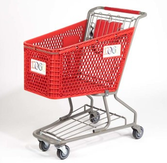 93-0004 Small Plastic Shopping Cart Model PC10 | GES