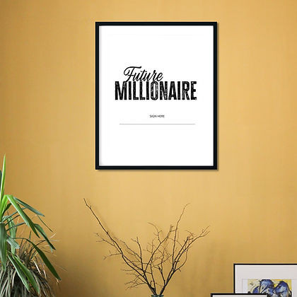 Future Millionaire: "SIGN YOUR NAME"Printable Wall Art | DRM