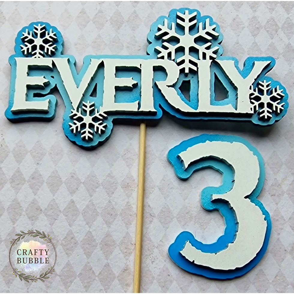 CRAFTY BUBBLE | CAKE TOPPERS
