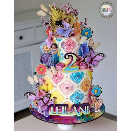 ENCANTO FONT PERSONALISED NAME/AGE WOODEN/ACRYLIC CHARMS/TOPPERS (MIX ...