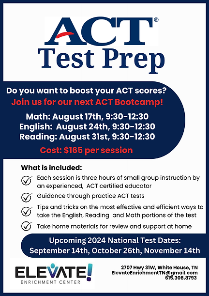 Tutoring & ACT Test Prep Services | Elevate Enrichment