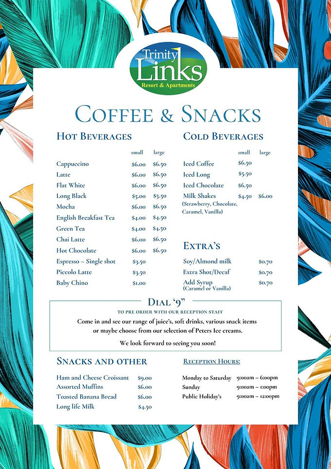 Café | Trinity Links Resort | White Rock
