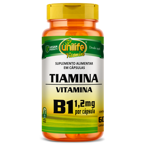 Vitamina B1 - Tiamina em cápsulas 500 mg | Unilife | Unilife Vitamins