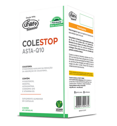 Colestop Asta-Q10 em cápsulas 450 mg | Unilife | Unilife Vitamins