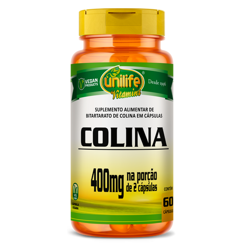 Colina em cápsulas 800 mg | Unilife | Unilife Vitamins
