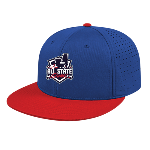 CALI Perforated Flexfit Performance Cap - Royal Blue / Red | USSSA ...