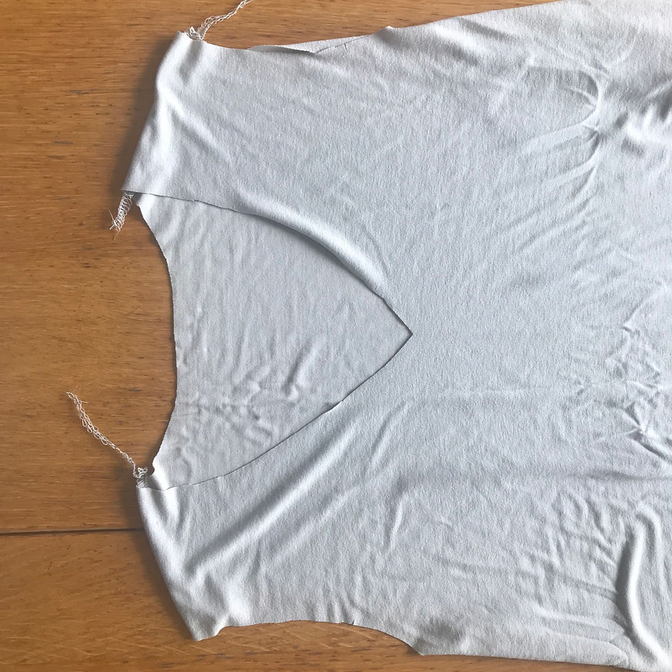 Tuto col en V sur un tee-shirt