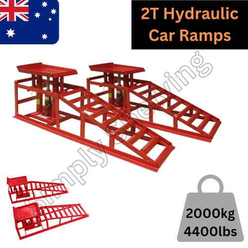 Simply Shelving 2T Hydraulic Metal Car Ramps with Bottle Jack Noble ...