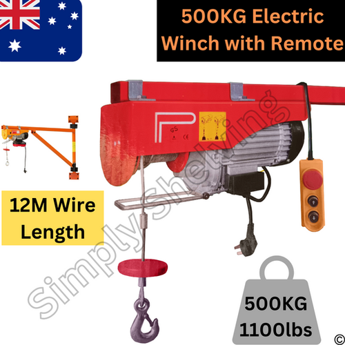 Simply Shelving 500KG Electric Winch 220v Portable & Boltable Noble ...