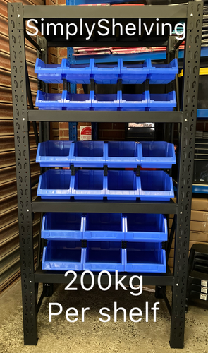 Simply Shelving 2m x 1m x 600 Deep 200KG Shelf 4 Tiers Noble Park ...