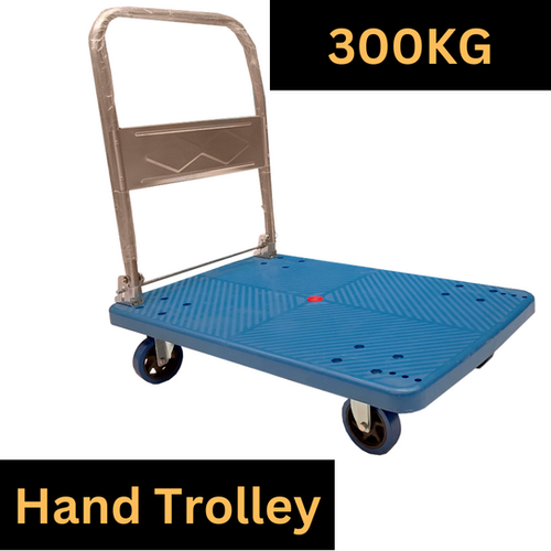 Simply Shelving 300KG Trolley Foldable Blue 4 Wheels 2 Swivel 2 ...
