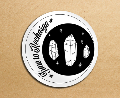 Time to Recharge Sticker | Liv Morningstar Art