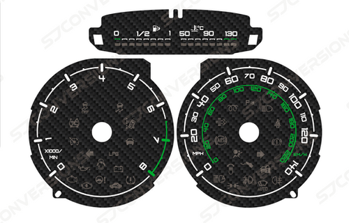 Vauxhall Corsa E Petrol Carbon Dial Cards 8 Colours | SJ Conversions