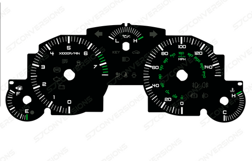 Mazda MX5 Mk3 Plain Dial Cards 8 Colours | SJ Conversions