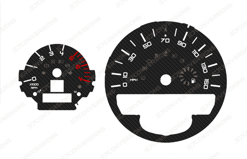 Mini Cooper R56 150MPH 7K V1 Carbon Custom Dial Cards | SJ Conversions