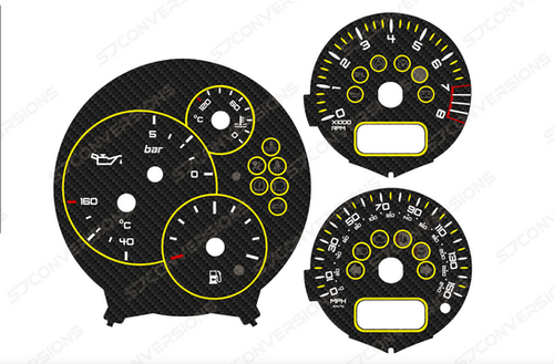 Mini Cooper R53 Chrono Pack V2 Carbon Custom Dial Cards 8 Colours | SJ ...