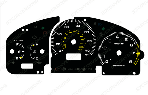 Subaru Impreza GX Plain Dial Cards 8 Colours | SJ Conversions