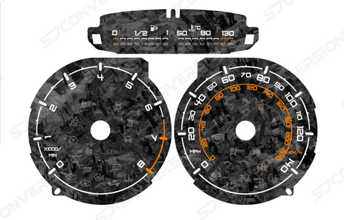 Vauxhall Corsa E Petrol Forged Carbon Dial Cards 8 Colours | SJ Conversions