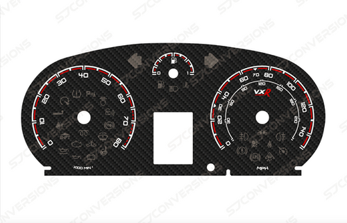 Vauxhall Corsa D VXR Carbon Dial Cards 8 Colours | SJ Conversions