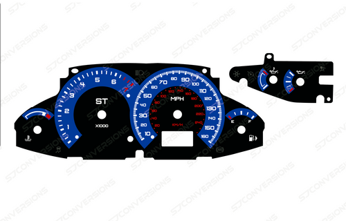 Ford Focus ST170 Mk1 RS Style Plain Dial Cards | SJ Conversions