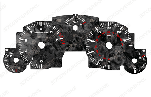 Mazda MX5 Mk3 Forged Carbon Dial Cards 8 Colours | SJ Conversions