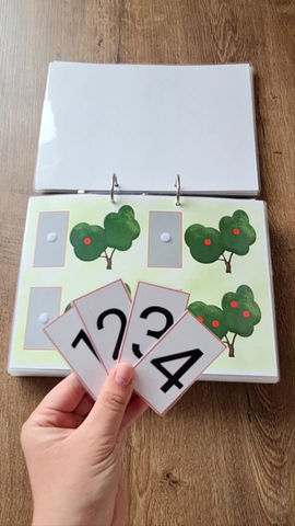 Preschool Counting Activity, Quiet Book Page, Kids Numbers Game ...