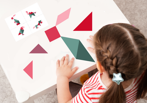 Tangram Puzzle - Montessori Geometric Puzzle | Preschool Printables