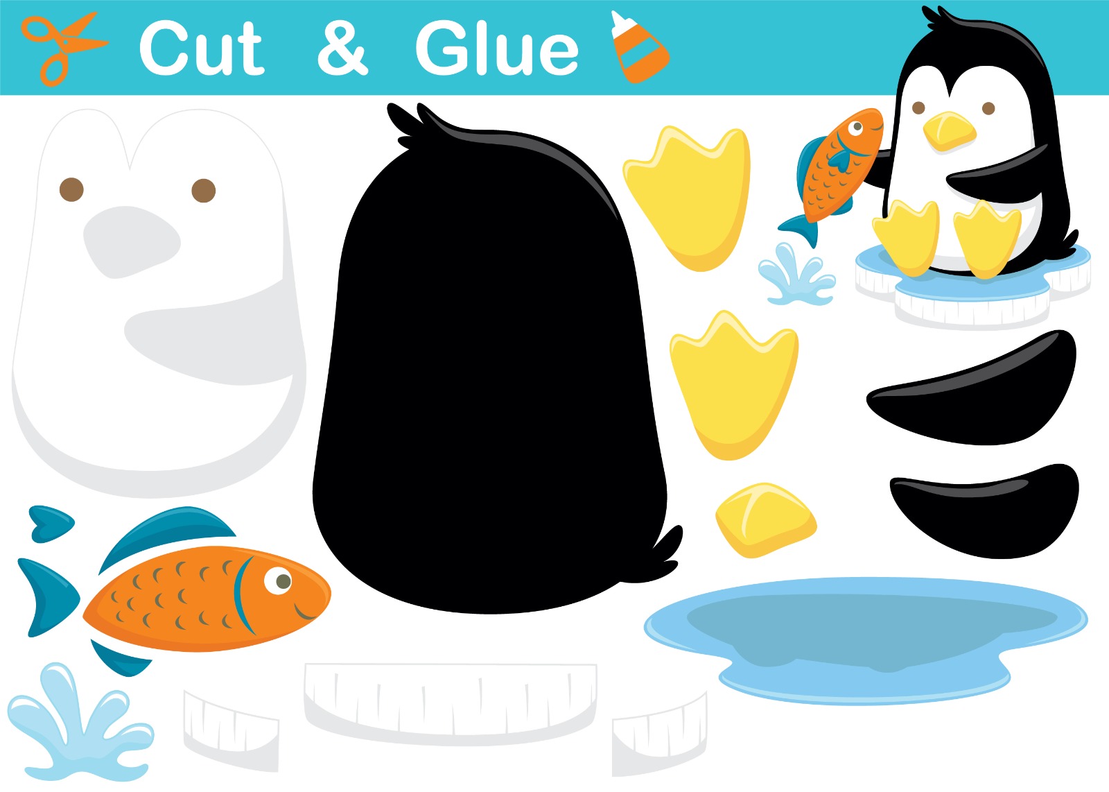 Free Kindergarten Kids Activity: Cut and Glue