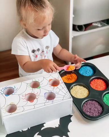 Halloween Activities For toddlers, Color Matching Game