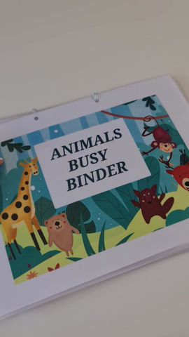 Preschool Counting Busy Binder Template, How to make Printable Animals ...