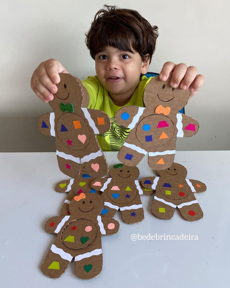 Preschool Learning Colors Activities, Craft for Kids Gingerbread Man Themed