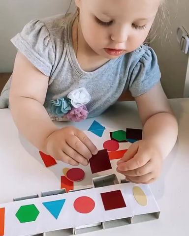 Shape and Color Activities for Toddlers, Match Box Craft for Kids