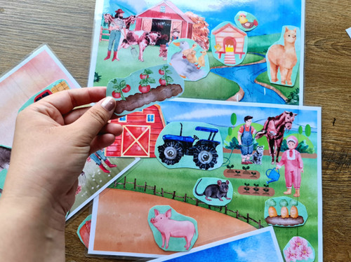 Farm Cut and Glue Activity Book | Preschool Printables