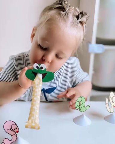 Kids Blowing Activity, Easy Toddler Game DIY