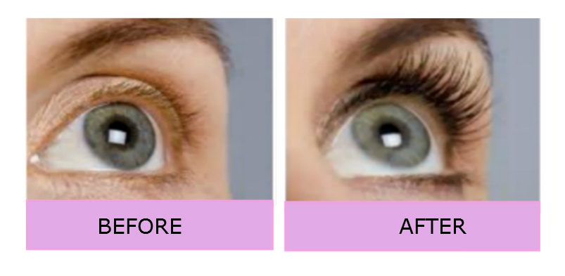 Lashes London individual extensions before after galley