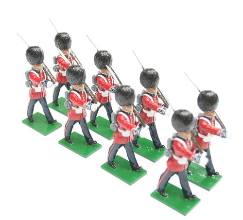 Set 49, Scots Guards in Slade Wallace dress, marching, rifle shouldered ...