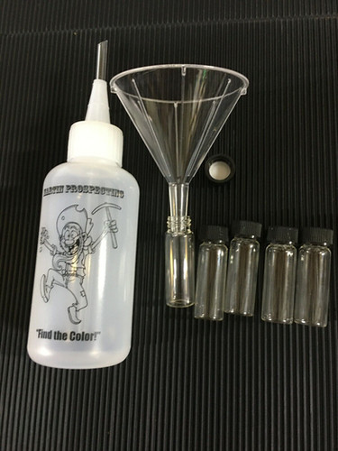 Martin Snuffer Bottle 5 Glass 1 oz Gold Vials Gold Funnel Mining Dredge ...